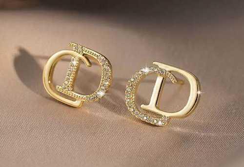 Серьги бижутерия в стиле Dior