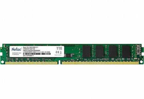 Память оперативная DDR3 8Gb Netac 1600MHz CL11 (nt