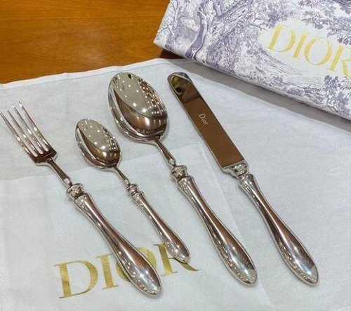 Набор столовых приборов Dior Silver (4 предмета)