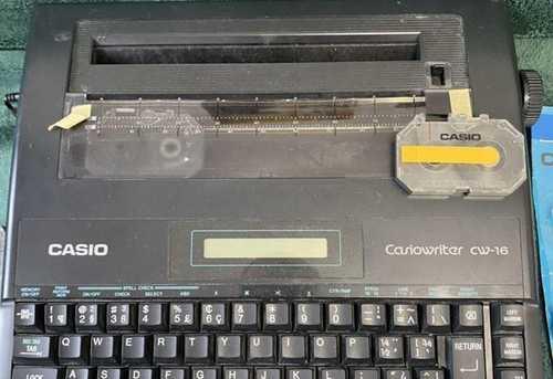 Электронная пишущая машинка Casiowriter CW-16 рет