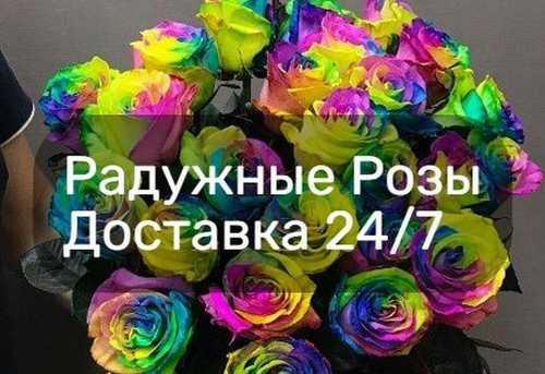 Цветные Розы 25 51 101 шт