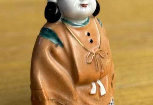 Винтажная статуэтка девочки японская керамика