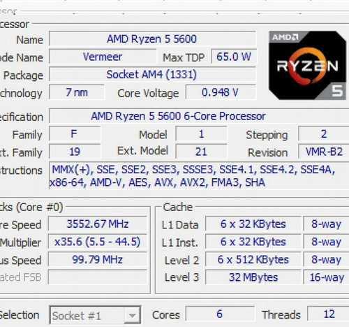 Процессор ryzen 5 5600