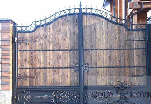 Кованные ворота под ключ