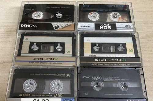 Аудиокассеты TDK и Denon хром и металл