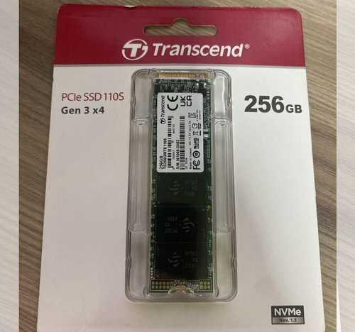 SSD новый M.2 nvme Transcend 256 gb TS256gmte110S