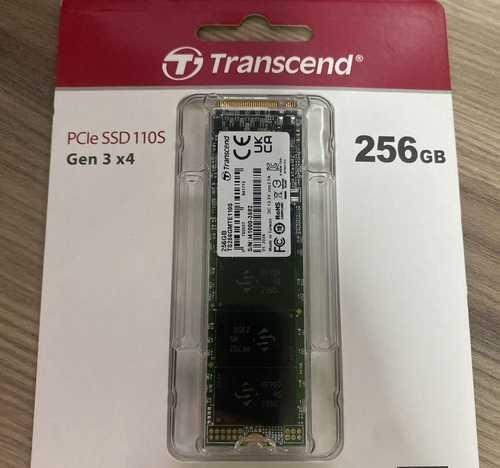 SSD новый M.2 nvme Transcend 256 gb TS256gmte110S