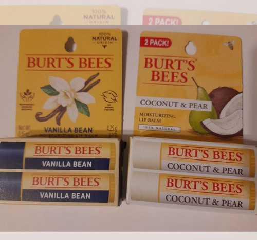 Набор бальзамов для губ Burt's Bees по 2шт