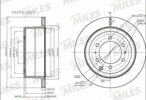 Miles K011666 Диск тормозной toyota land cruiser J