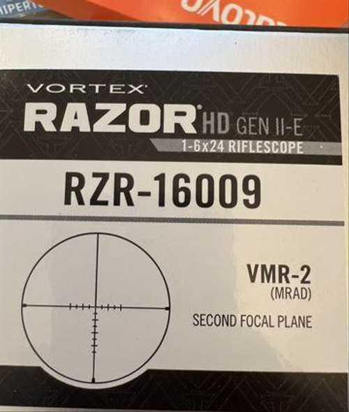 Новый прицел Vortex Razor Gen ii-e 1-6x24 Mrad