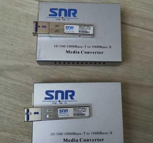 Медиаконверторы SNR с sfp модулями