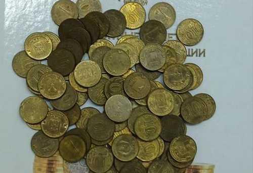 Монеты 10гвс, 10биметалл,пятаки и двушки