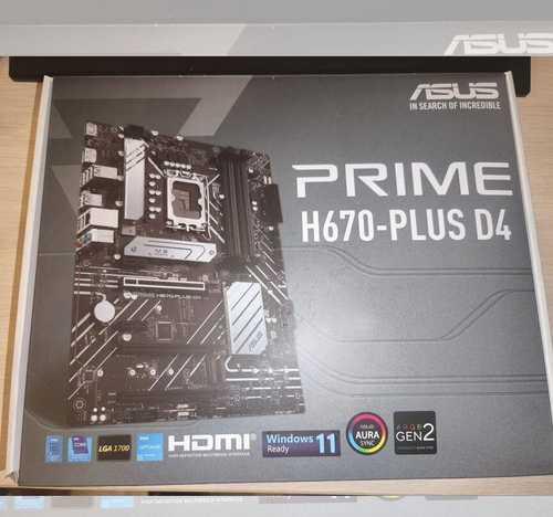 Материнская плата asus prime h670-plus d4