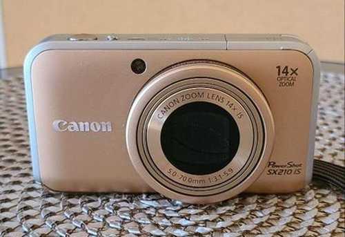 Компактный фотоаппарат canon powershot sx210is