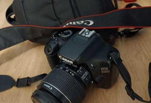 Фотоаппарат canon eos 550d + объектив canon 18-55