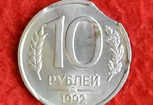 Подлинная монета из 90-х с заводским браком