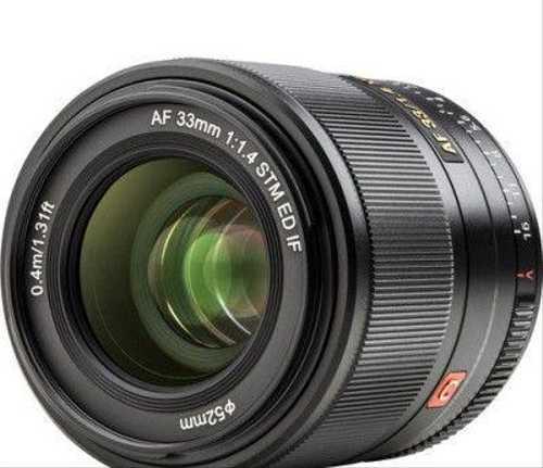 Объектив Viltrox AF 33/1.4 X-Mount Чёрный