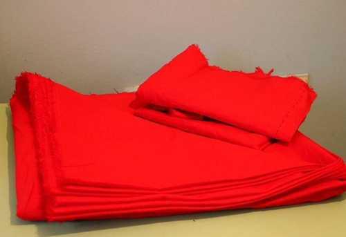 Ткань ситец красного цвета для декорирования 16 м