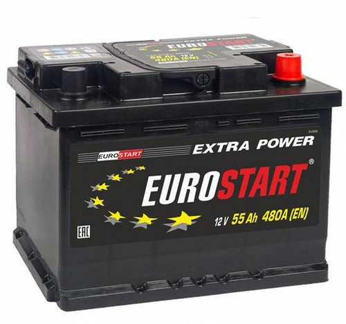 Аккумулятор eurostart Extra Power 55 Ah П.П