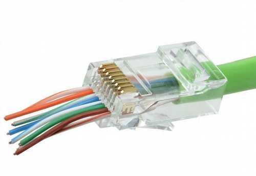 AT-A-RJ45T/Сat5e atix Коннектор RJ-45 сквозной - у