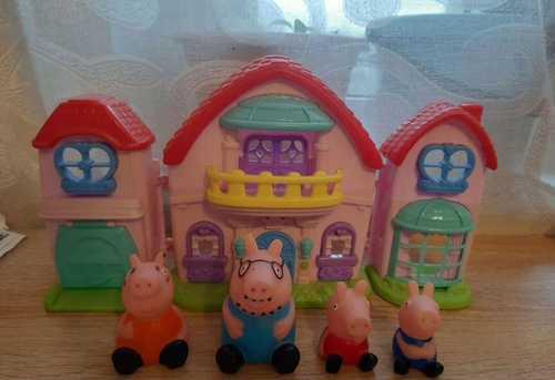 Игрушка Свинка пеппа,домик и семья