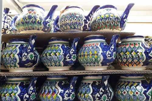 Набор посуды чайники и кружки из Узбекистана