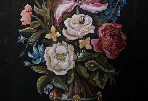 Картина натюрморт Цветы в стиле малых голландцев