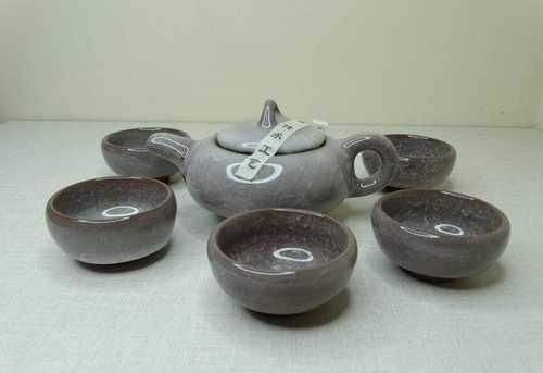 Набор для чайной церемонии "Лунный камень", серый