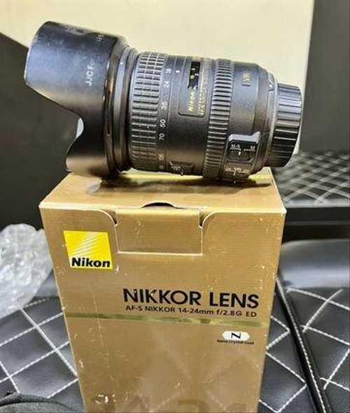 Фотообъектив nikon nikkor AF-S 14-24mm f/2.8G ED