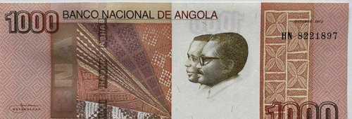 Подлинная банкнота 1000 кванза. Ангола, 2012 г. в