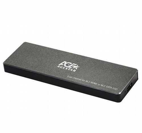 Внешний корпус AgeStar SSD M2 алюминий черный