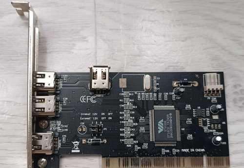 Плата контроллера ieee 1394 FireWire PCI