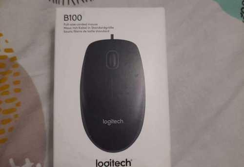 Мышь Logitech B100, оптическая, проводная, USB