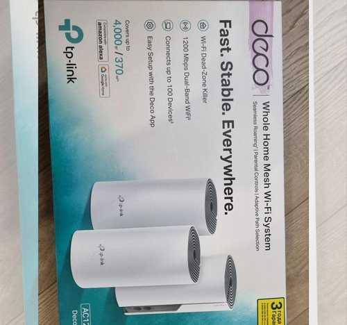 Роутер wifi mesh deco E4 (3 Pack)