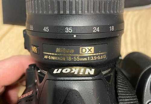 Комплект фотоаппарат nikon d3100 с объективом
