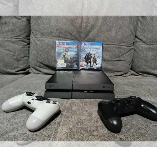 Sony PlayStation 4 FAT, 1000 гб, 2 геймпада
