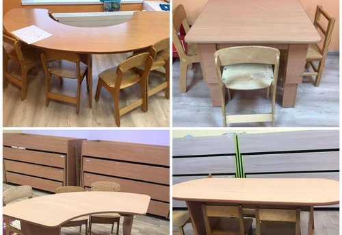 Мебель для детского сада-столы,стулья,скамейки
