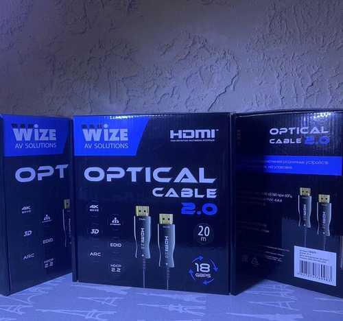 Кабель hdmi 20 метров wize оптический