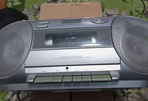 AC DC portable stereo CD radio cassette recorder