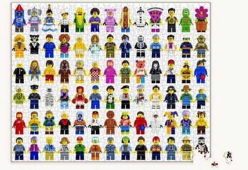 Пазл 1000 элементов lego Minifigure Puzzle