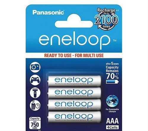Аккумуляторы Panasonic Eneloop AAA (блистер 4 штук