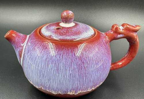 Чайник керамический "Дракон", красный, 225мл