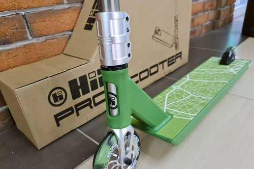 Самокат трюковой Hipe H6 Raw/Green (новый)