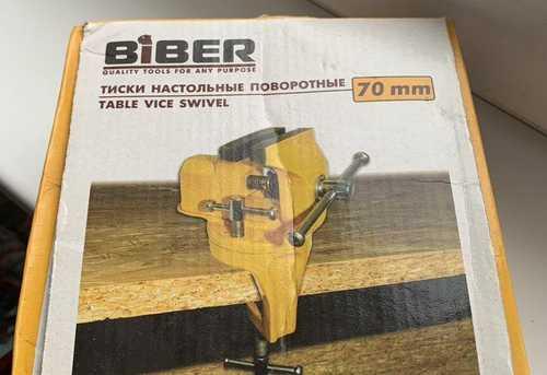 Тиски настольные biber 70мм поворотные