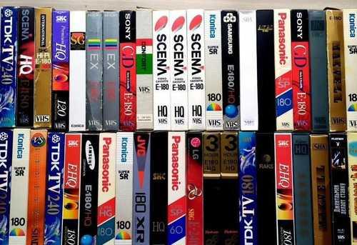 Видеокассеты VHS с записями Одним лотом 50 шт