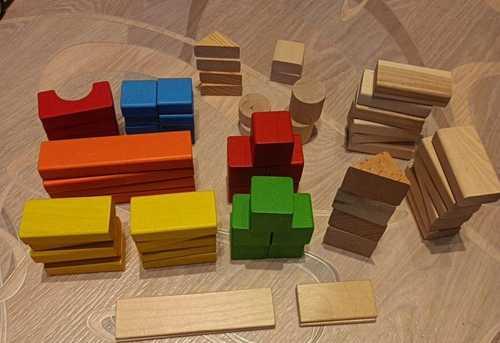 Деревянный конструктор кубики "строим сами"
