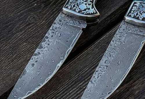 Складной нож из дамасской стали