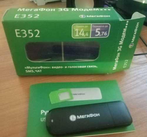 USB-модем мегафон 3G E352 (черный)