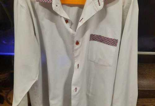 Рубашка белая школьная для мальчика р 158