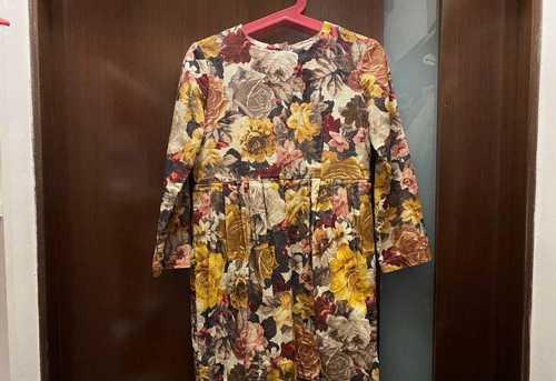Вельветовое нарядное платье H&M 116